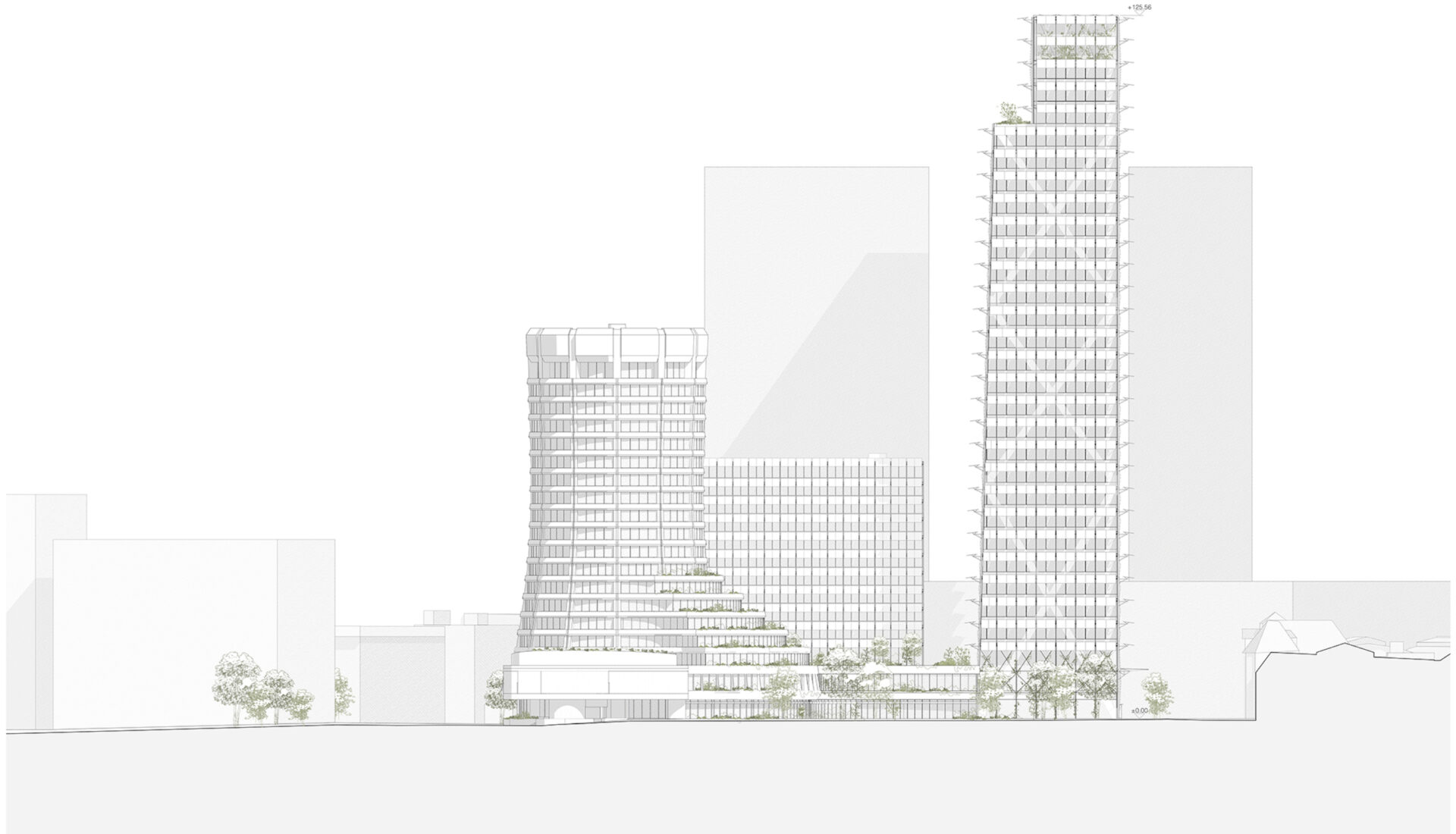 BIZ site development Basel • Boltshauser Architekten AG